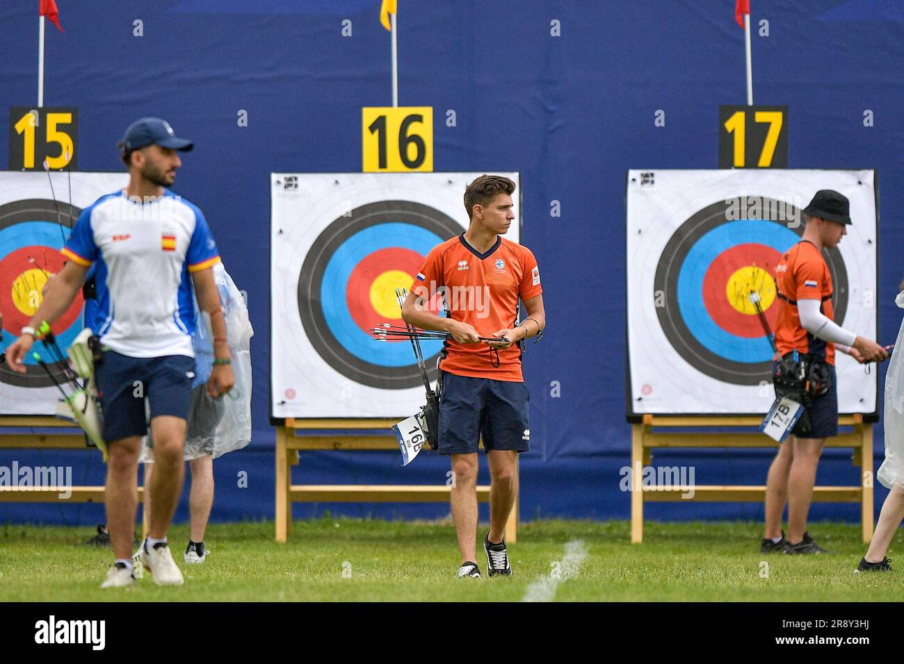 KRAKOW, - JUNE 23: Senna Roos of the Netherlands competing on Archery ...