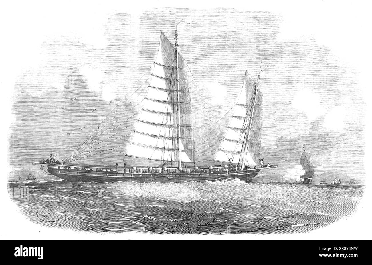 Chinese Smuggling Craft, Strait of Formosa, 1857. Ship in the Taiwan ...