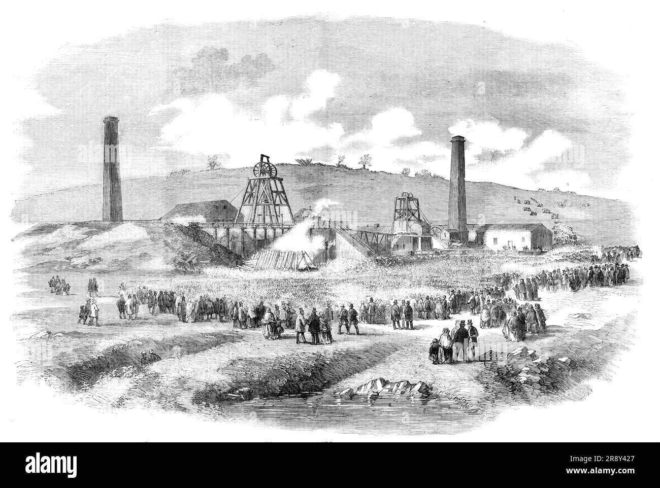 Lundhill Colliery, Barnsley, the Scene of the Recent Explosion, 1857 ...