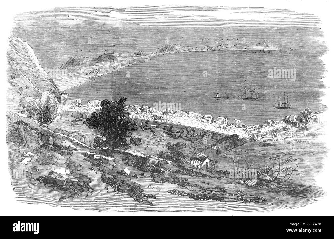 The War with China - Interior of the Anunghoy Bogue Forts, sketched ...