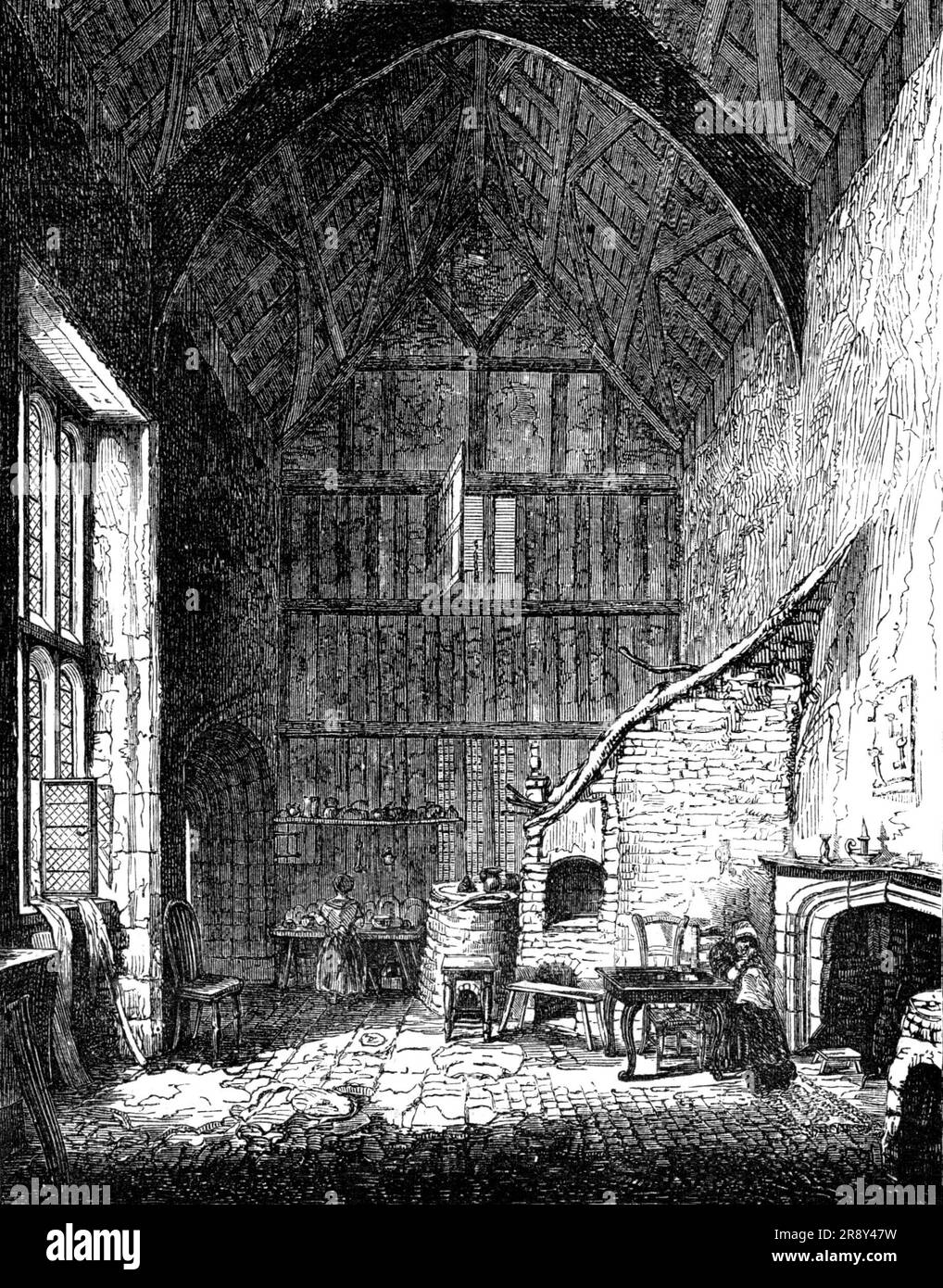 16th century house interior beams Black and White Stock Photos & Images ...