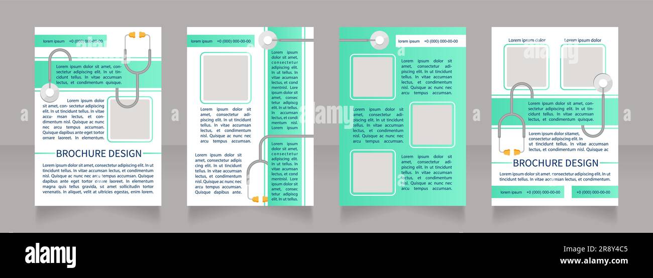 Dermatologist skin care guideline blank brochure layout design Stock ...
