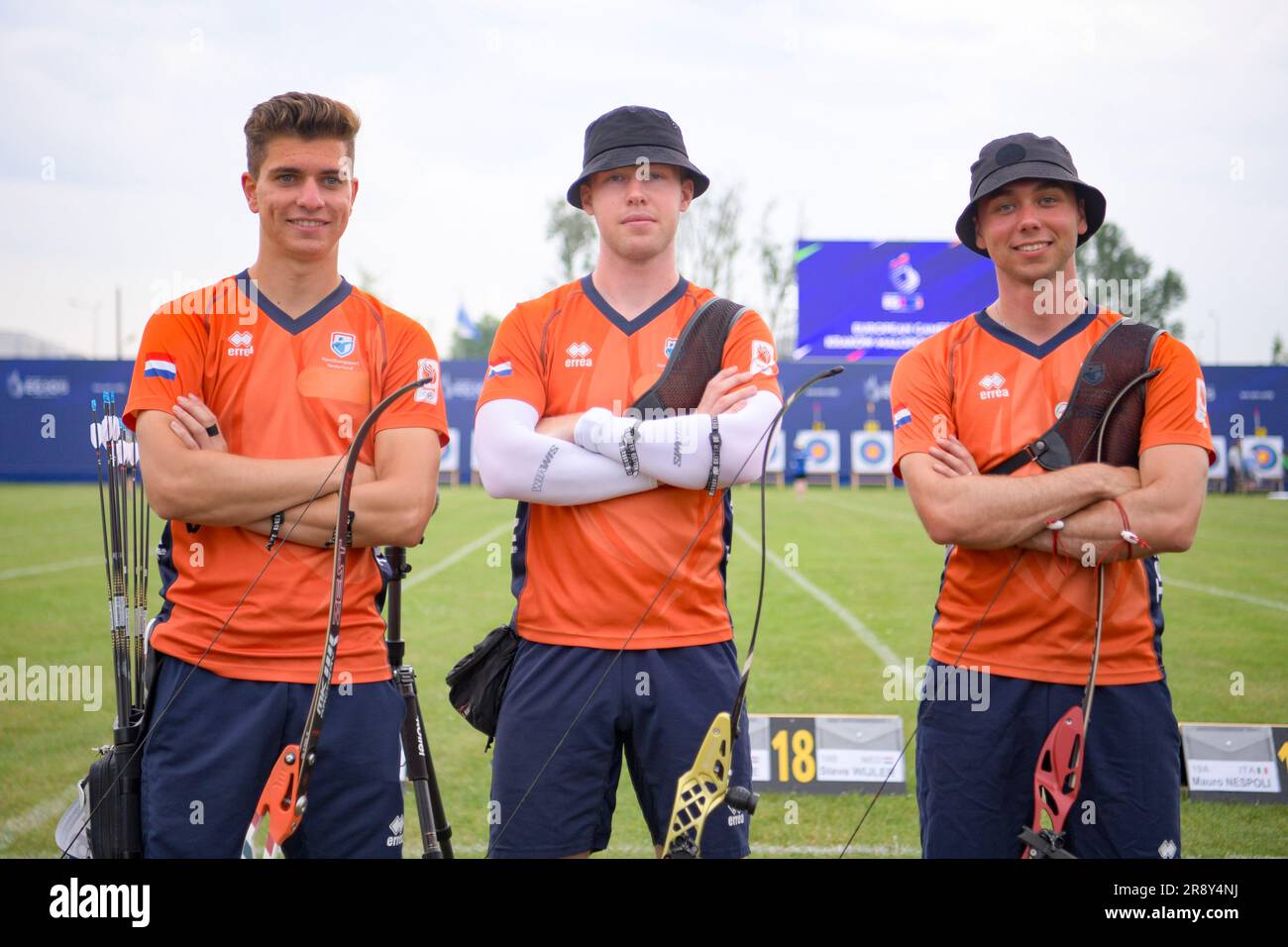KRAKOW, - JUNE 23: Senna Roos of the Netherlands, Gijs Broeksma of the ...