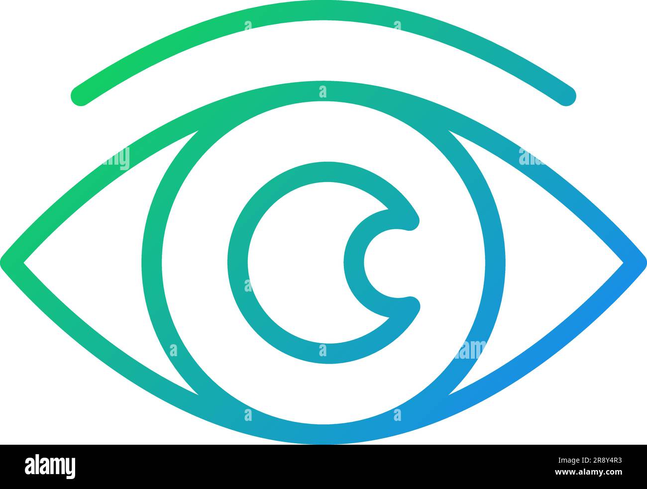 Eye pixel perfect gradient linear vector icon Stock Vector Image & Art ...