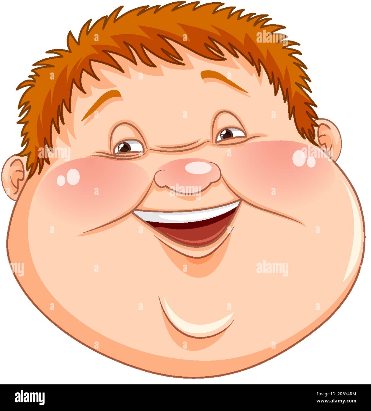 Face of fat boy cartoon illustration Stock Vector Image & Art - Alamy