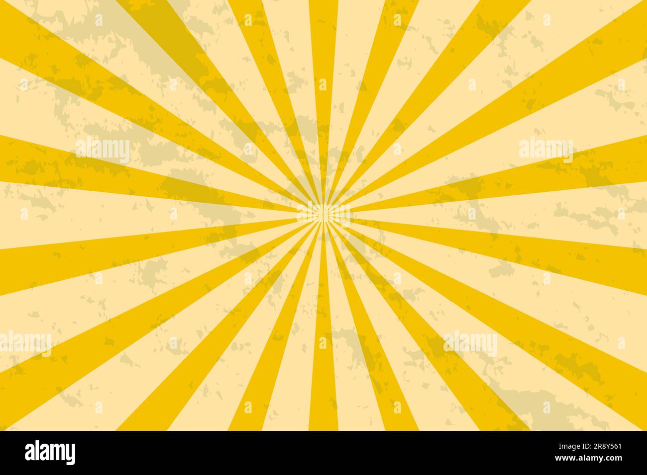Sun rays background, psychedelic wavy retro 60s 70s design. Fun hippie background. Vector ...