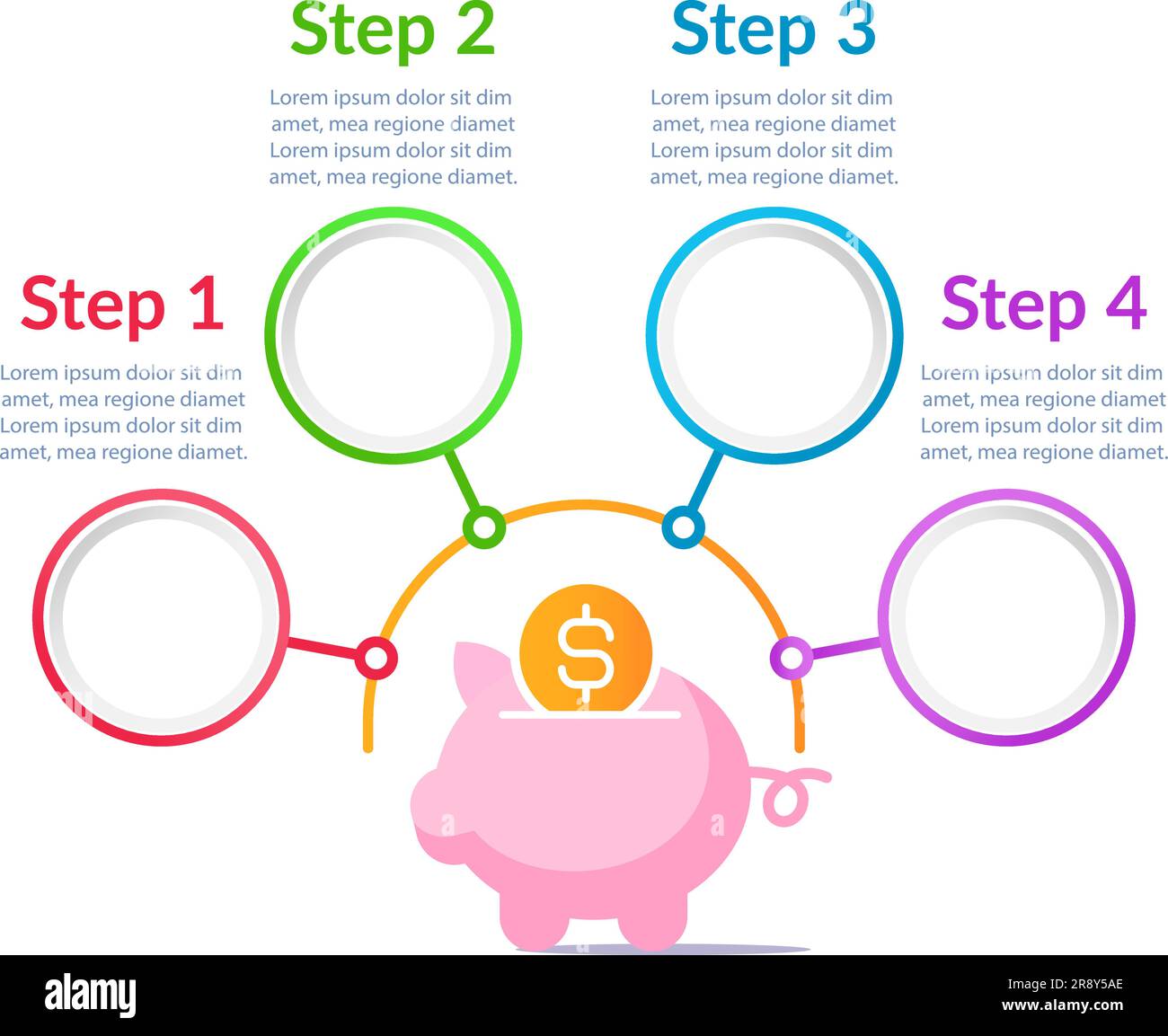 Monthly spending plan infographic chart design template Stock Vector ...