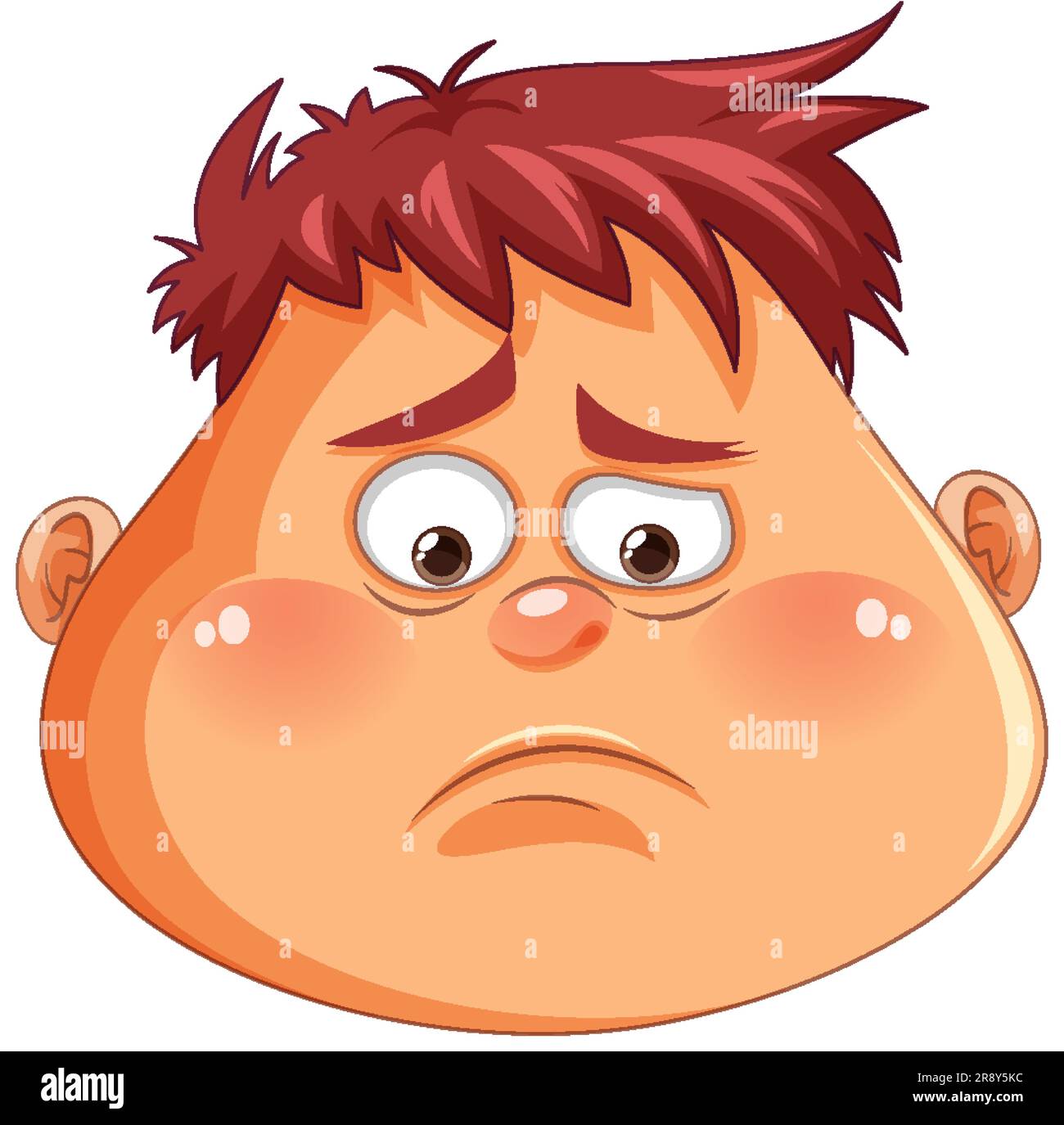 Cartoon displeasure face Cut Out Stock Images & Pictures - Alamy