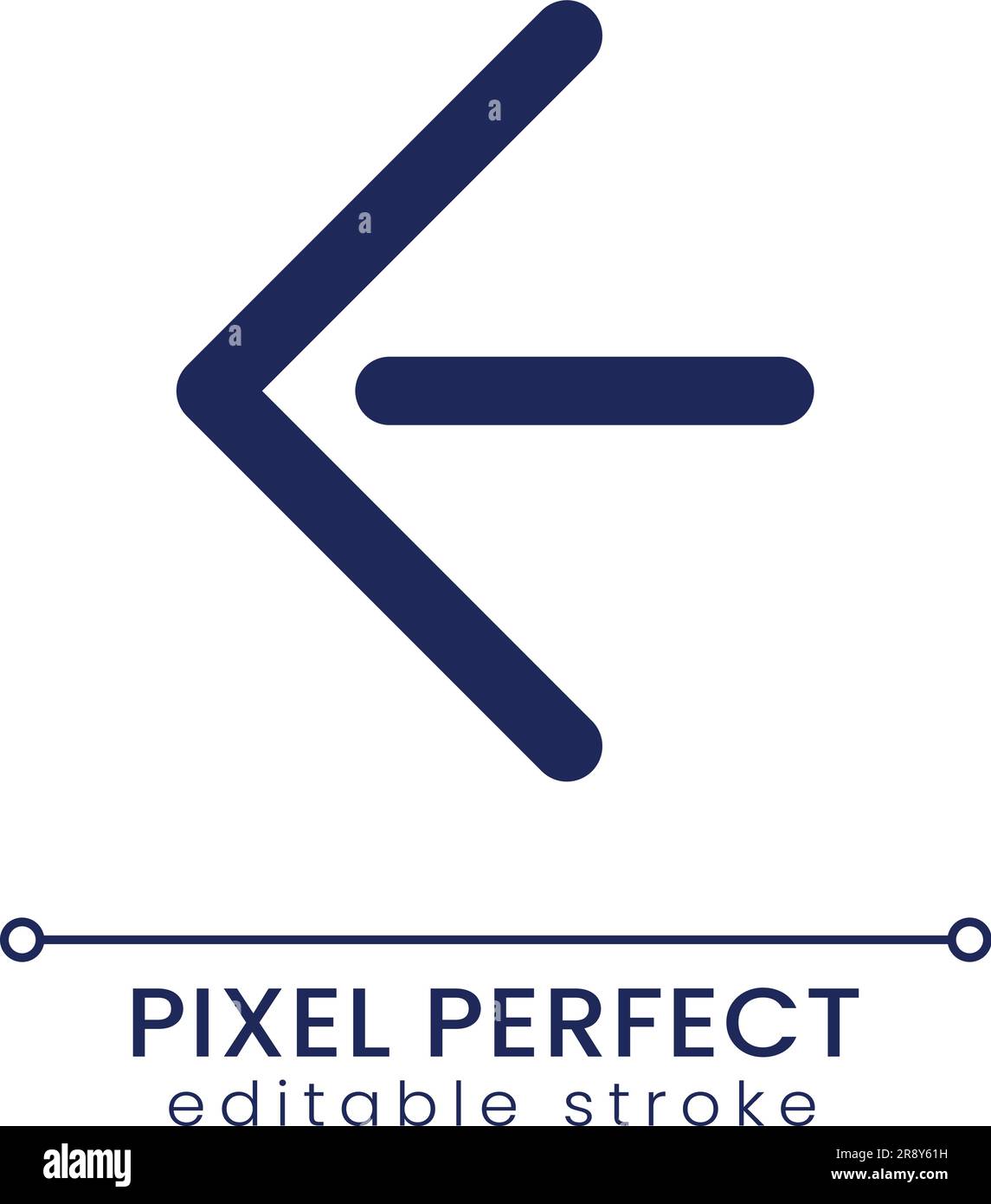 Move back pixel perfect linear ui icon Stock Vector Image & Art - Alamy