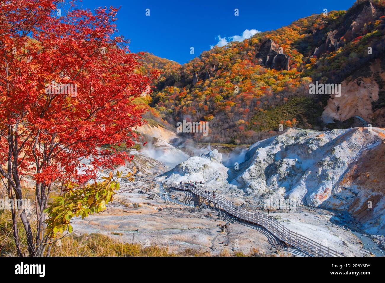 Hell Valley in Noboribetsu Onsen Stock Photo - Alamy