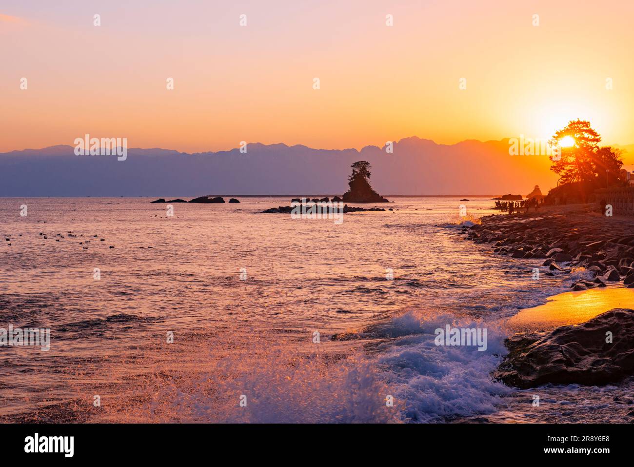 Amaharashi coast and the morning sun Stock Photo - Alamy