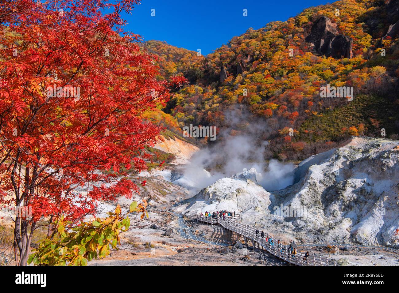 Hell Valley in Noboribetsu Onsen Stock Photo - Alamy