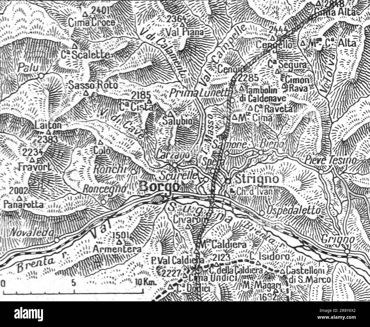Italian front ww1 map hi-res stock photography and images - Alamy