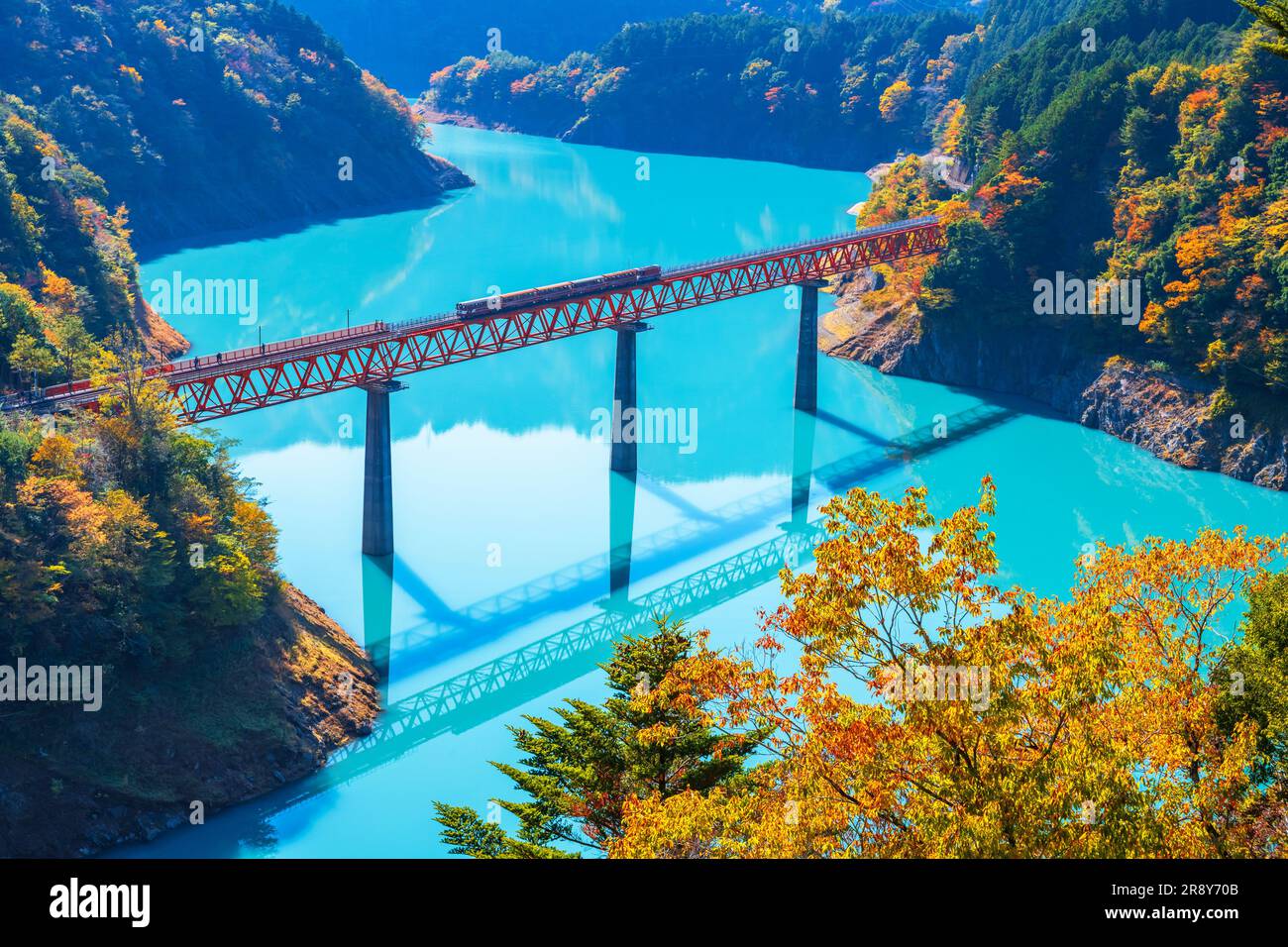 Oigawa Railway Igawa Line in Autumn Stock Photo - Alamy
