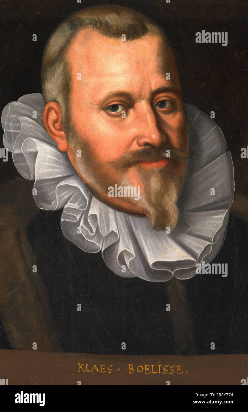 Portrait of Claes Allertsz Boelens (1550-1615), in or after 1627 Stock ...
