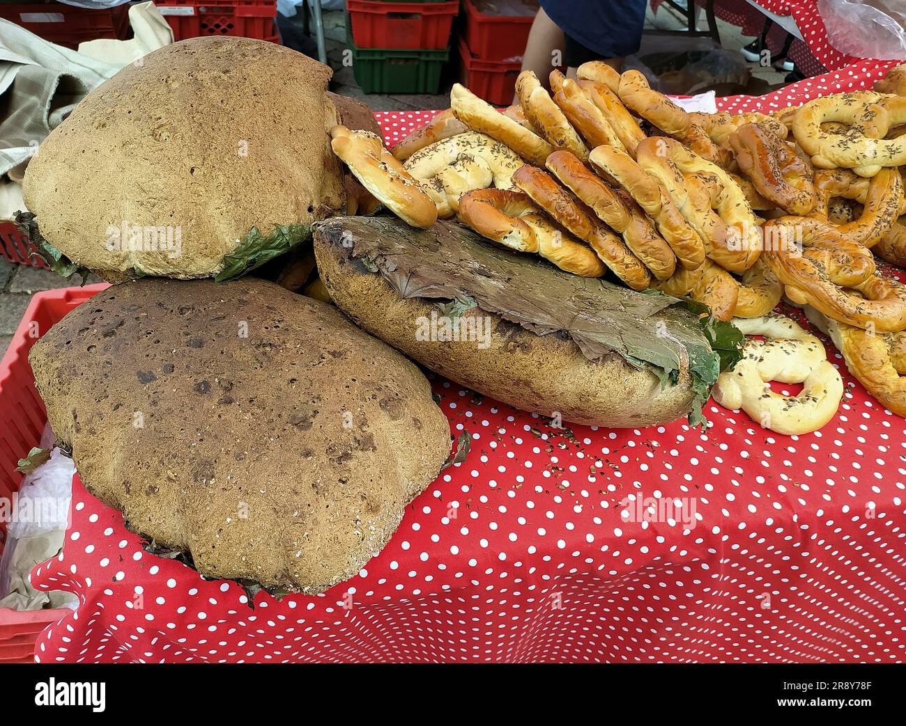 The traditional Green Market on the Dome Square in Riga before Ligo ...