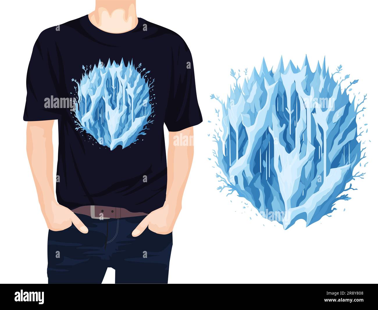 Melting ice melting snow Stock Vector Images - Alamy