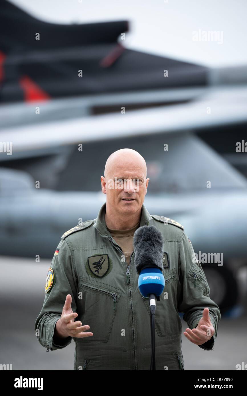 Jagel, Germany. 23rd June, 2023. Ingo Gerhartz, Inspector of the German ...