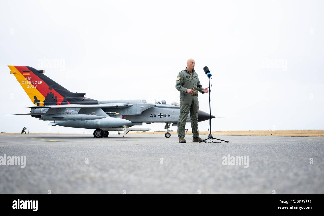 Jagel, Germany. 23rd June, 2023. Ingo Gerhartz, inspector of the German ...
