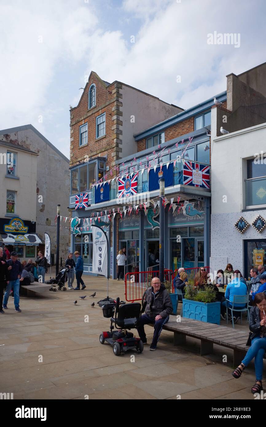 The Winking Willy fish and chip shop at Scarborough during the ...