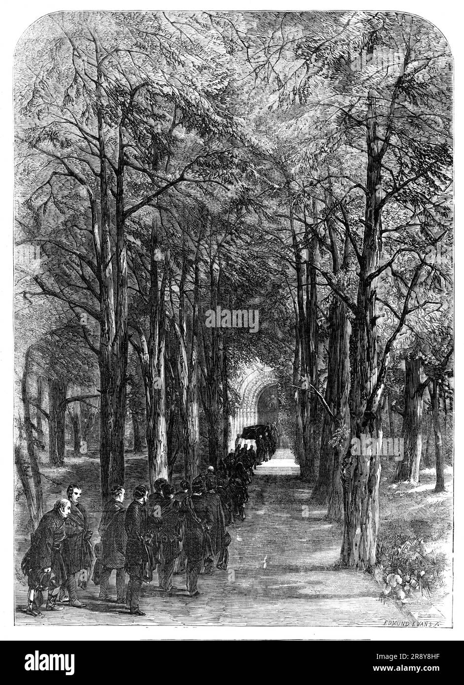 The Procession to the Mausoleum, 1857. Funeral of John Henry Manners ...