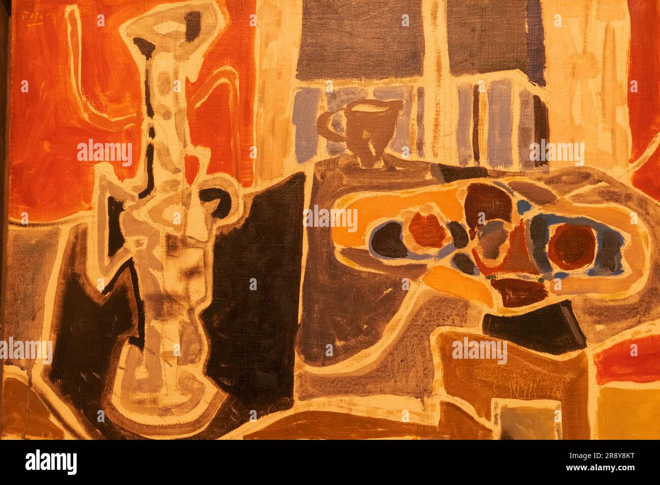 England, London, The Strand, Courtauld Gallery, Painting titled "Red ...