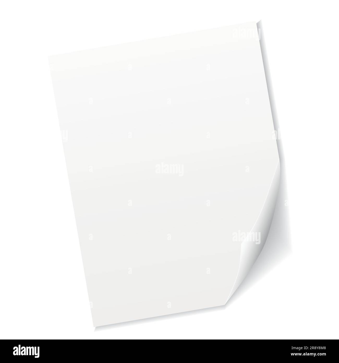 Vector sheet of paper isolated on white background Stock Vector Image ...