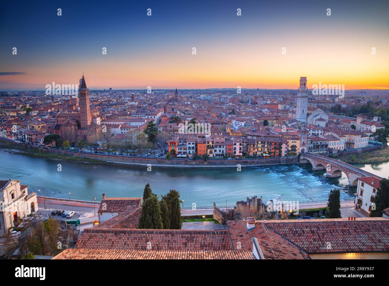 Verona city downtown skyline hi-res stock photography and images - Alamy