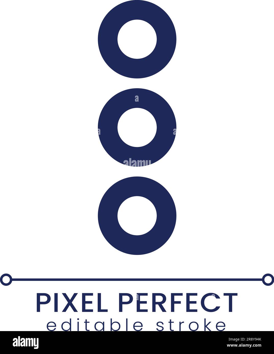 Ellipsis Menu Pixel Perfect Linear Ui Icon Stock Vector Image And Art Alamy