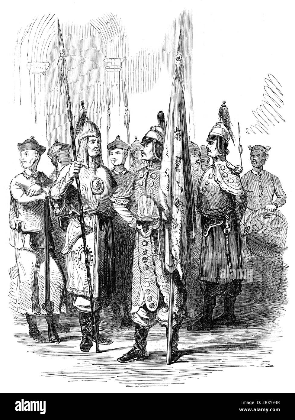 Chinese soldiers, 1857. Second Opium War. 'It appears that a lorcha ...