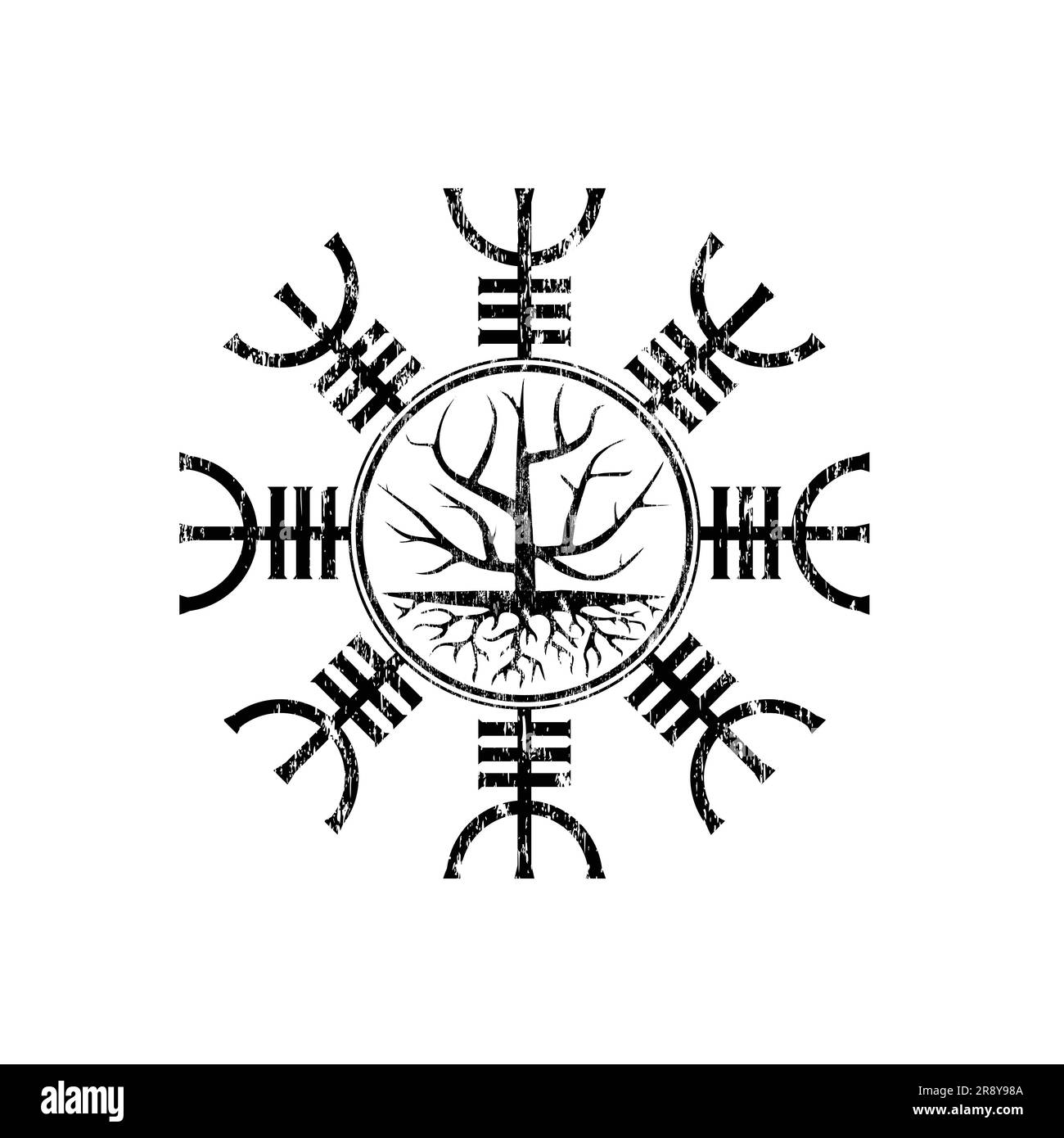 Rune tree Black and White Stock Photos & Images - Alamy