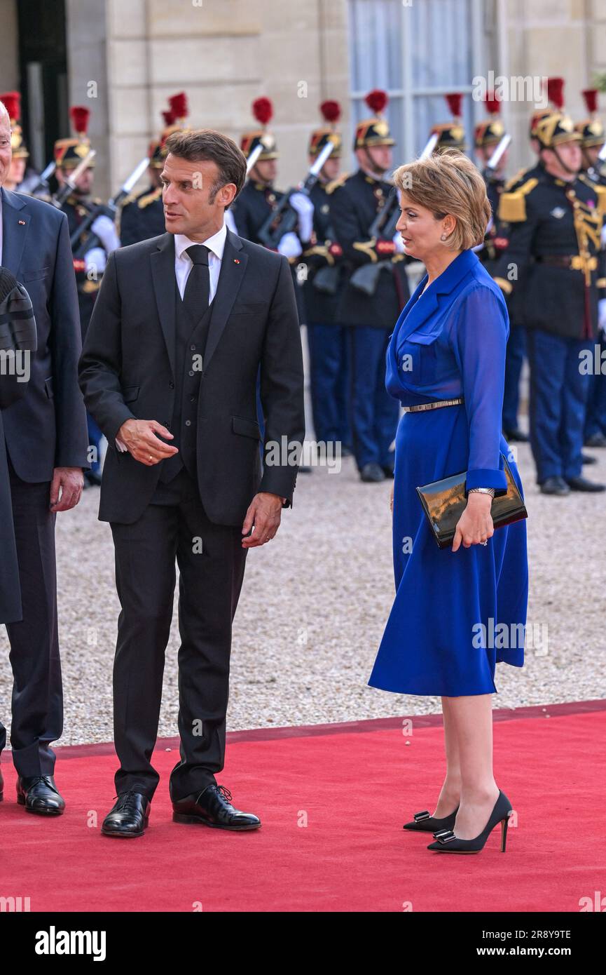 Paris, France. 22nd June, 2023. Elysee Palace, in Paris, on June 22 ...