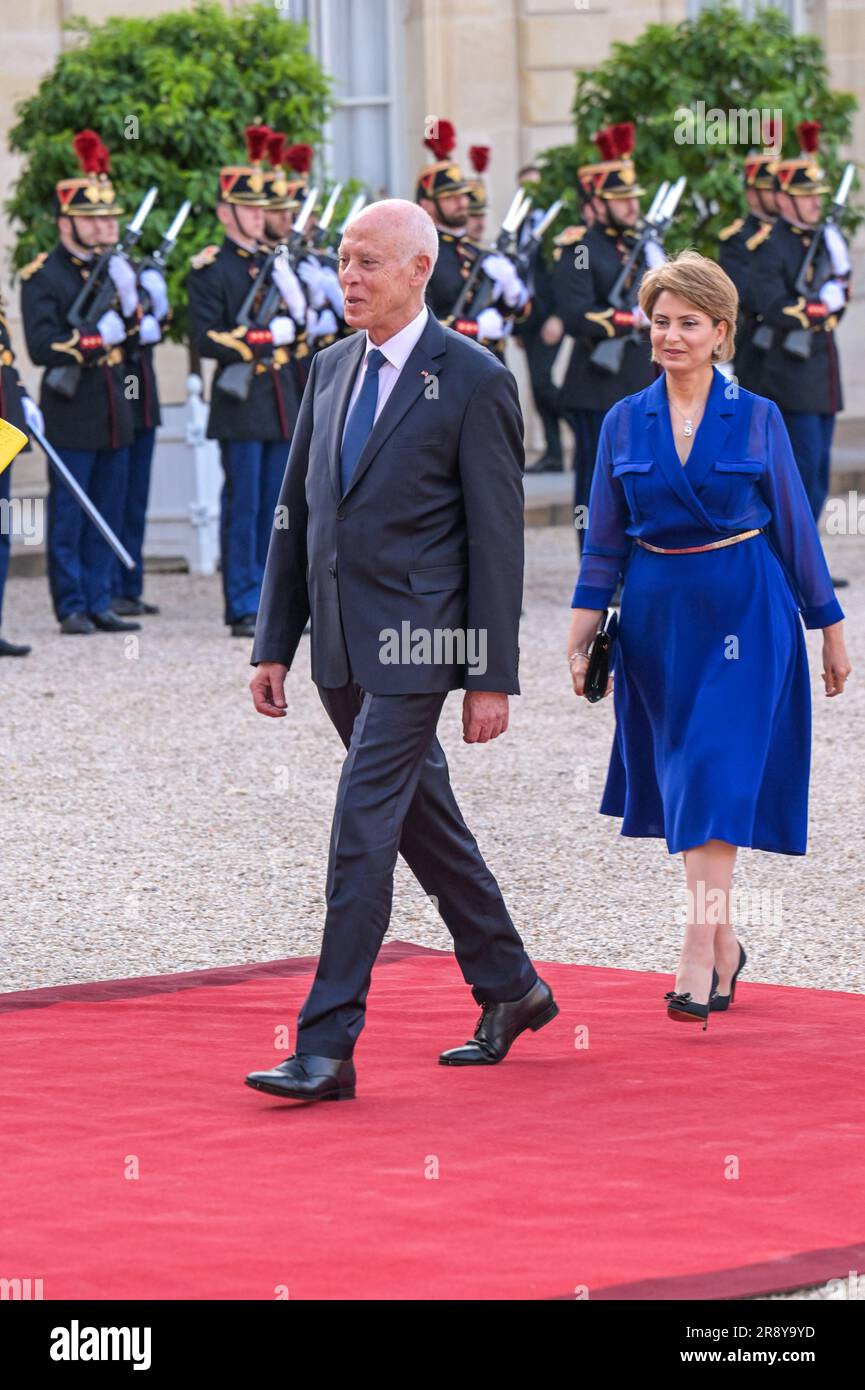 Paris, France. 22nd June, 2023. Elysee Palace, in Paris, on June 22 ...