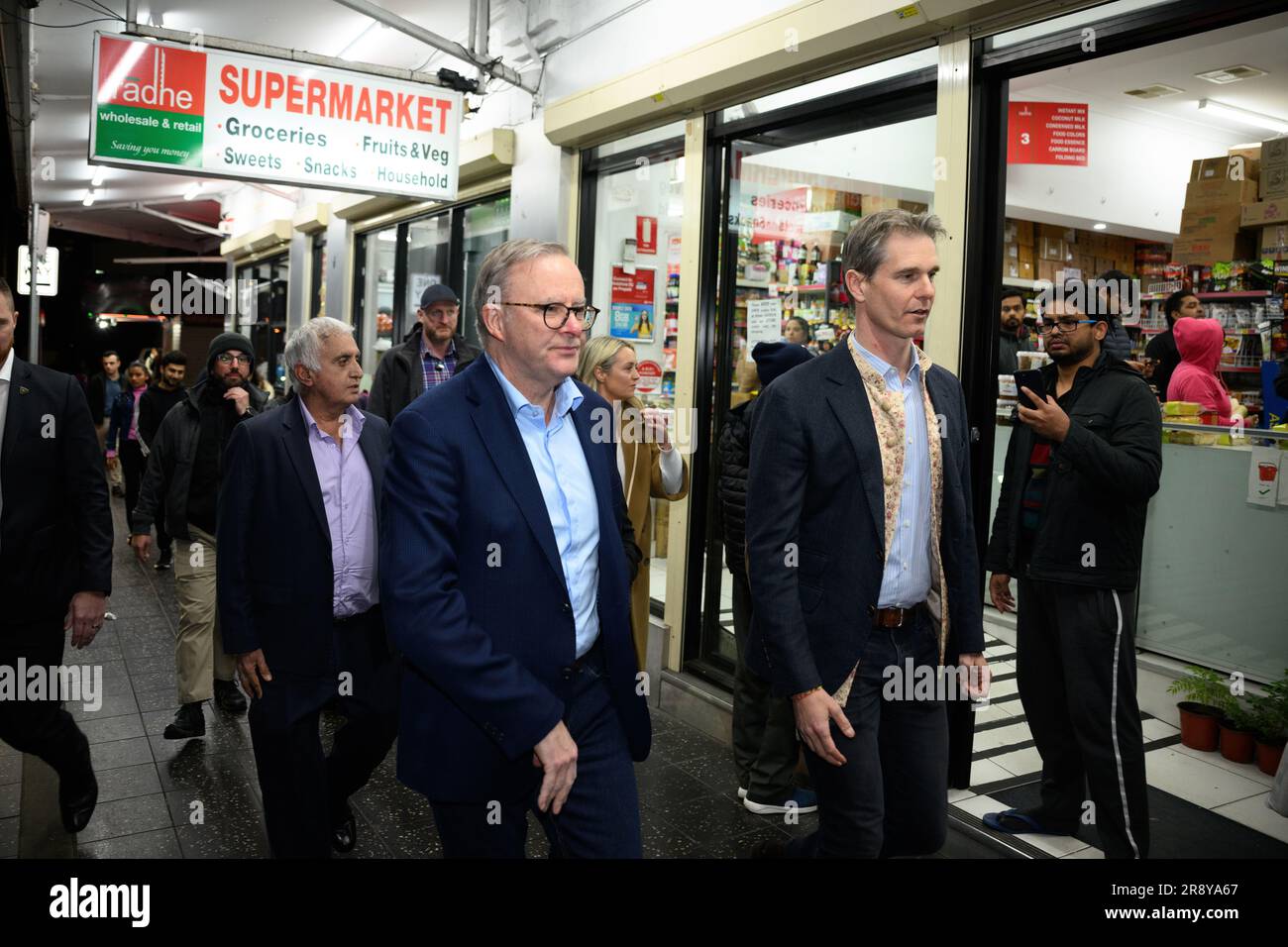Australian Prime Minister Anthony Albanese, partner Jodie Haydon and ...