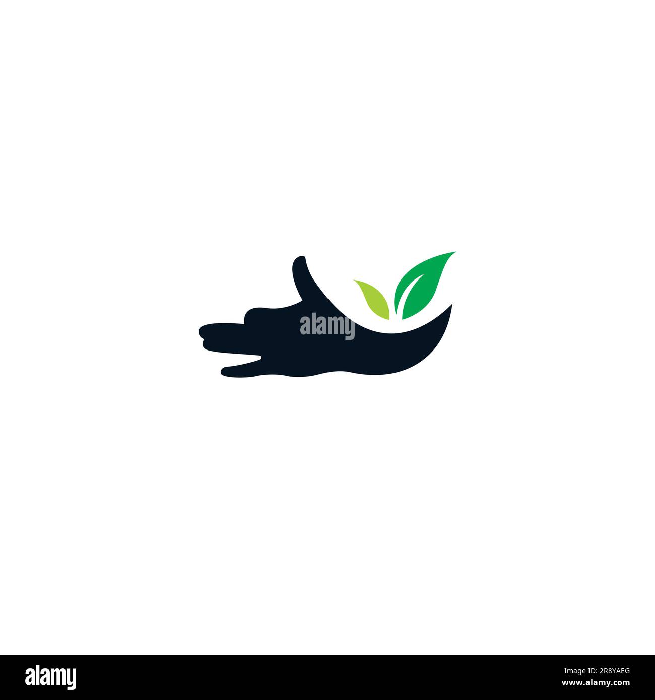 Hand Dog logo. Leaf Dog Logo Design Stock Vector Image & Art - Alamy