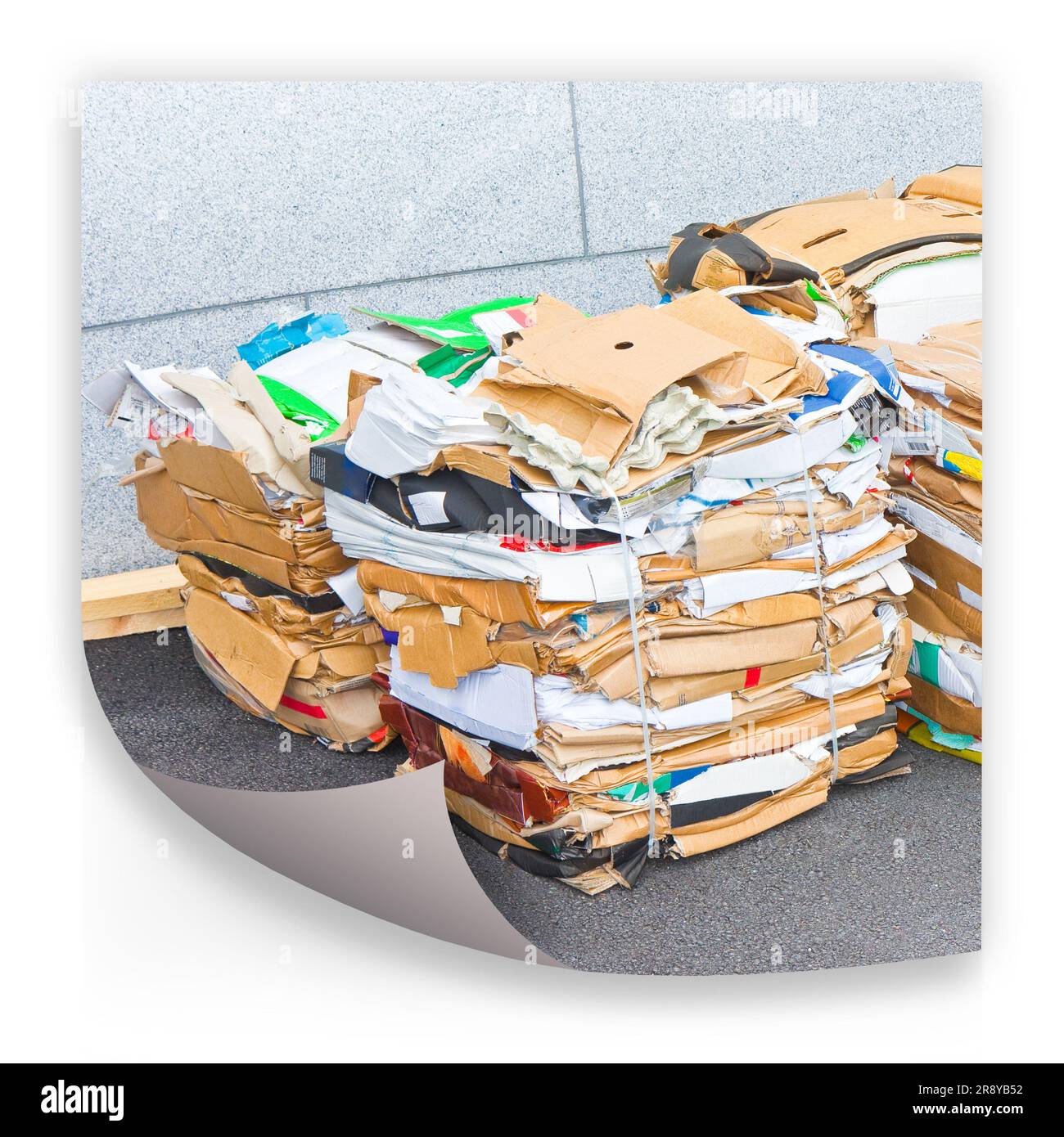 Stacks of paper and cardboard ready to be recycled Stock Photo - Alamy