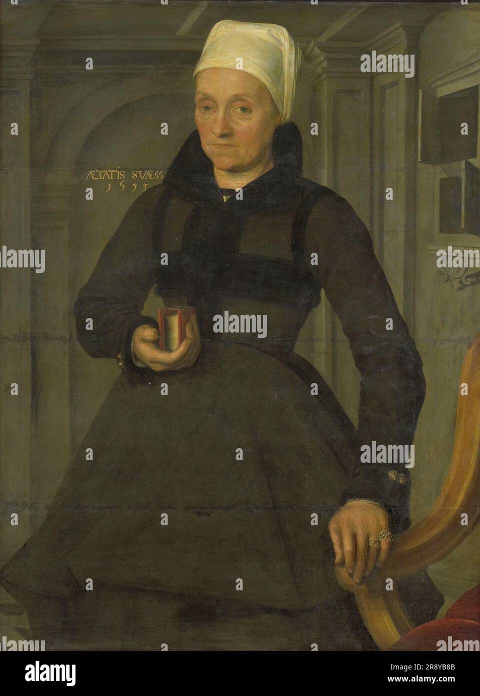 Portrait of Lysbeth Hendriksdr (1536-after 1603). Wife of Bartholomeus ...