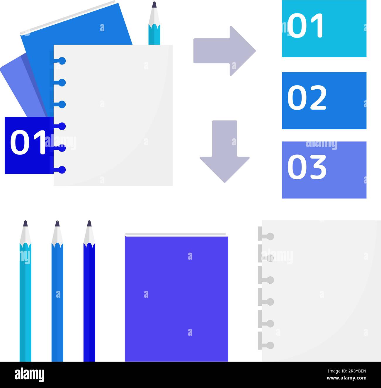 Note learning infographic chart design element set Stock Vector Image ...