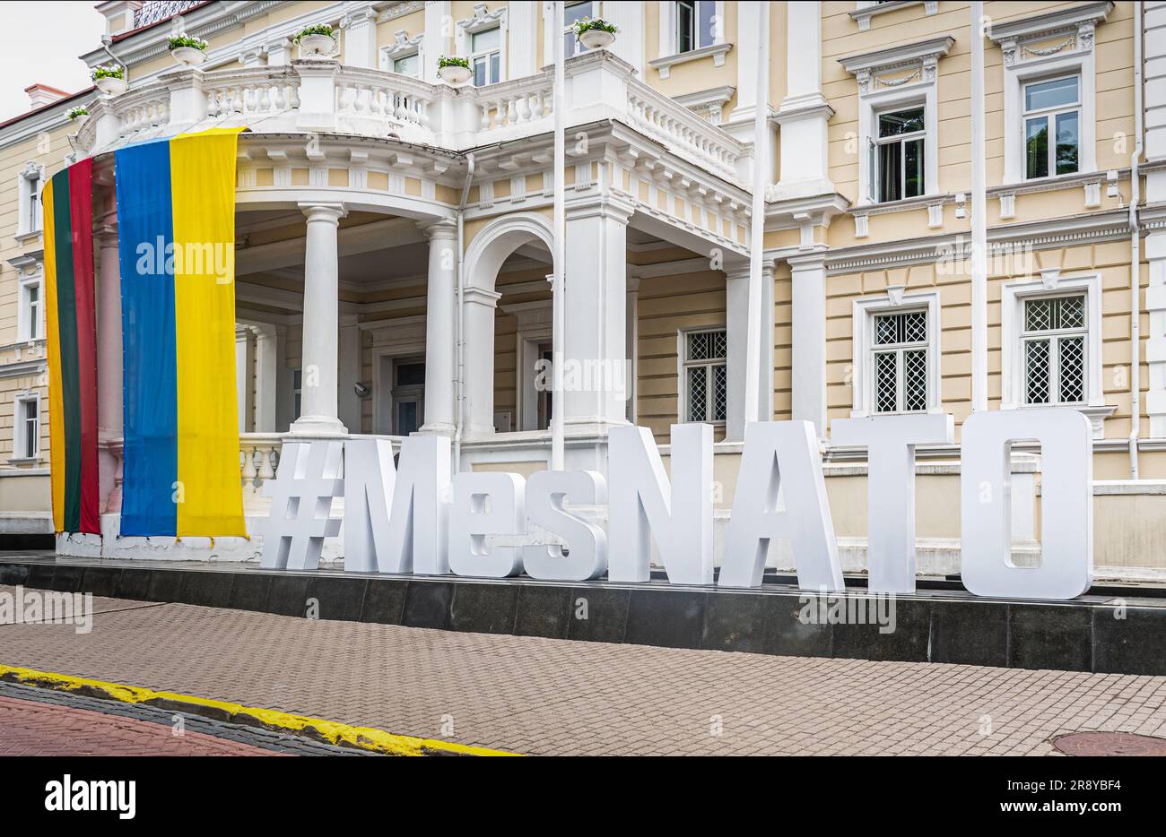 Main entrance of the Ministry of National Defence of Lithuania in ...