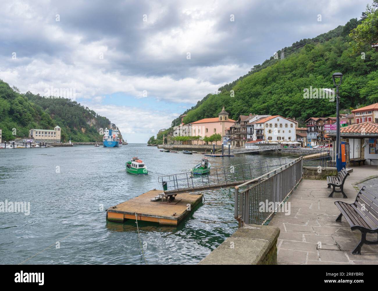 Harbour of Pasaia in the Donibane district east of San Sebastian. One ...