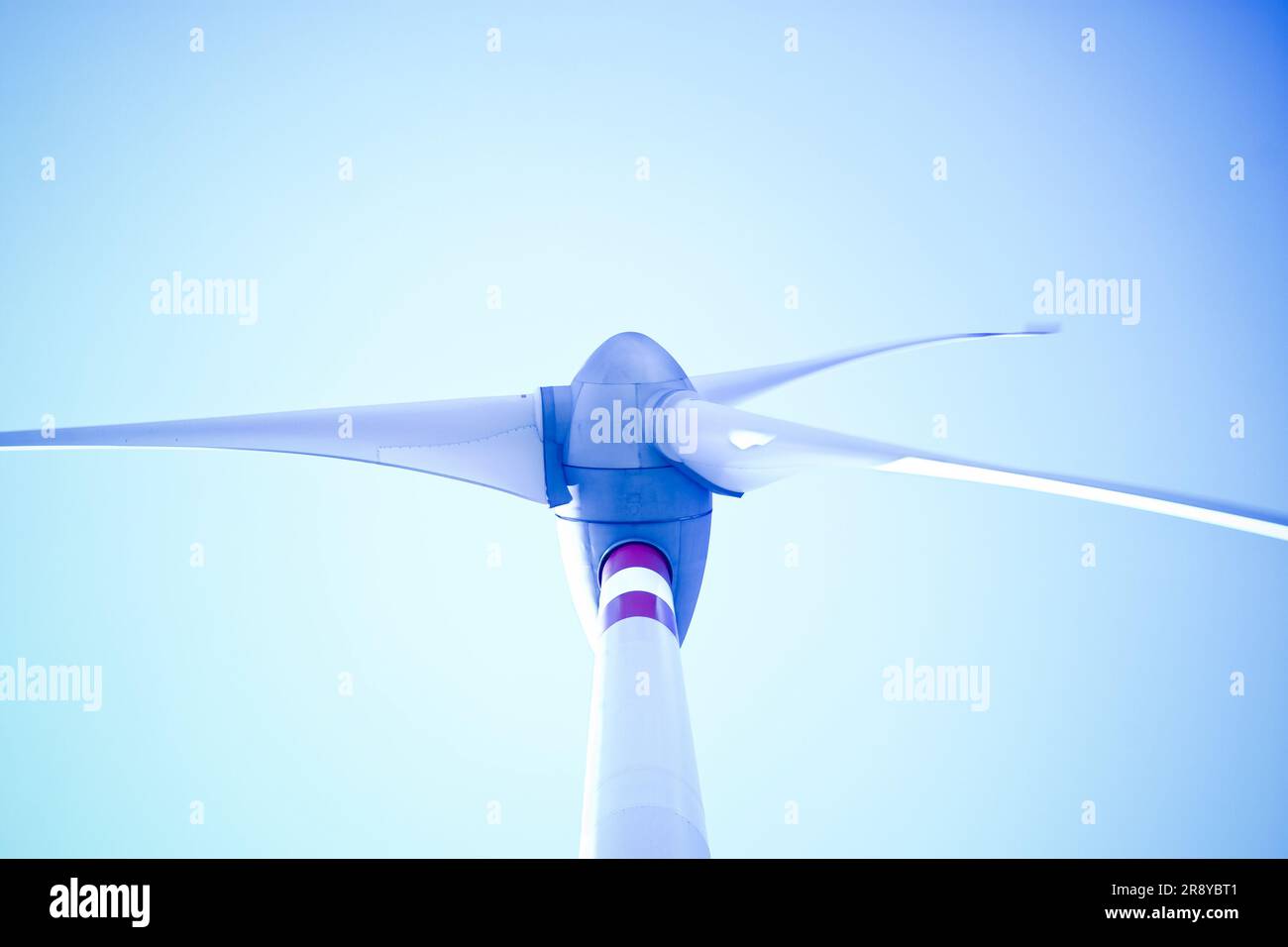 Wind Turbine concept - high key and toned image Stock Photo - Alamy