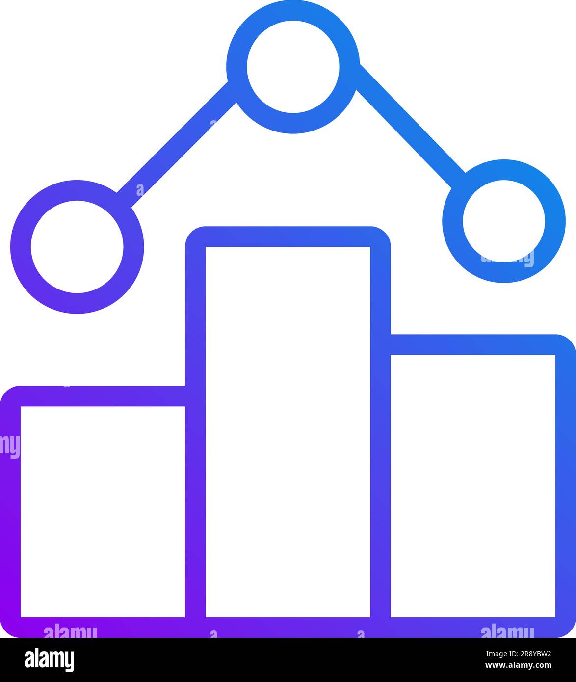 Business statistical data pixel perfect gradient linear vector icon ...