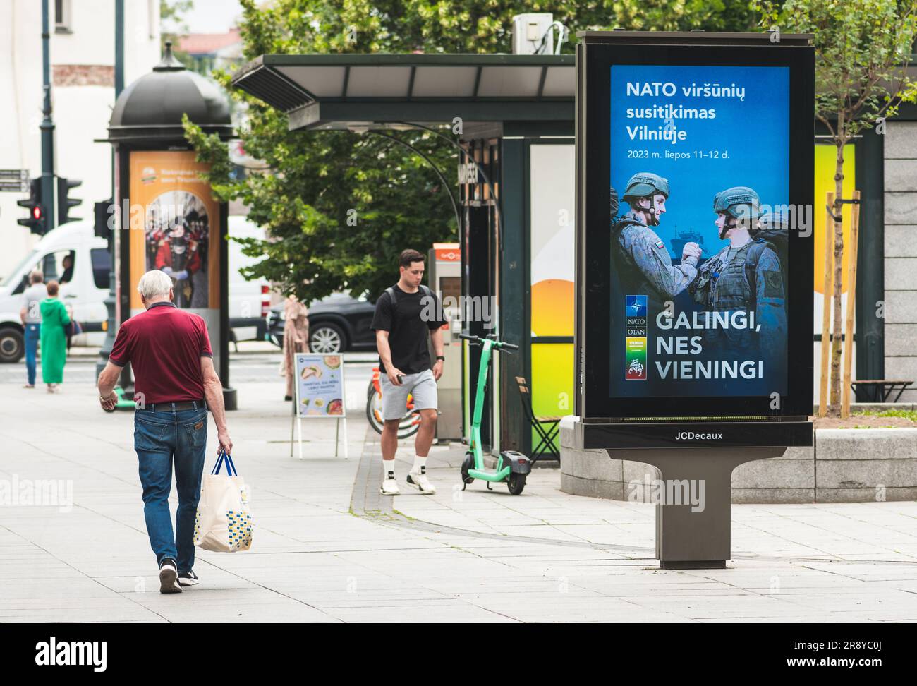Advertising banner informing about the upcoming Nato summit 2023 in the ...