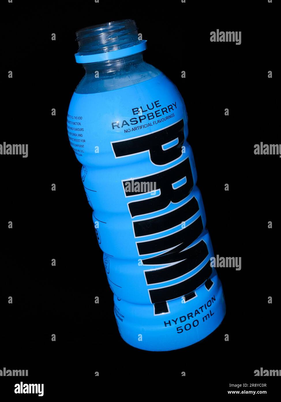 Bottle of Prime Hydration Energy Drink Blue Raspberry. Popular beverage ...