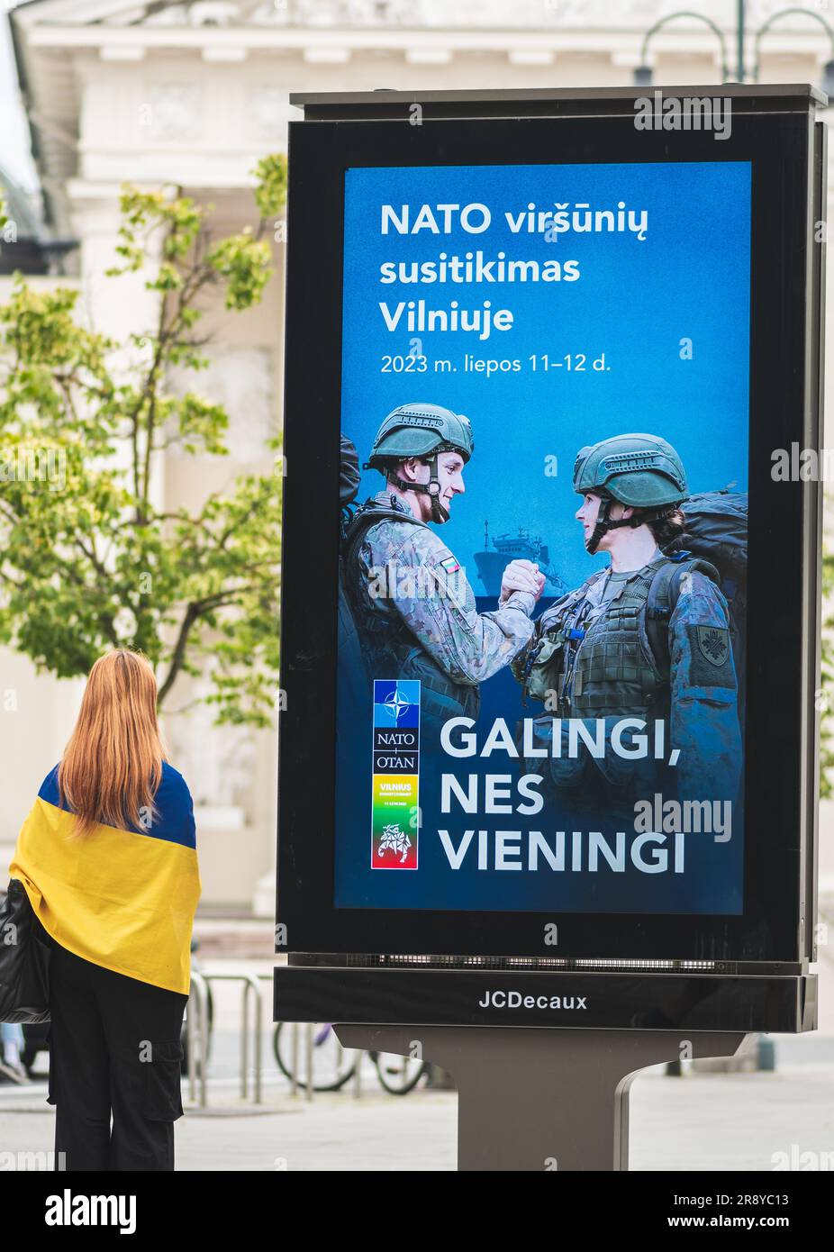 Advertising banner informing about the upcoming Nato summit 2023 in the ...