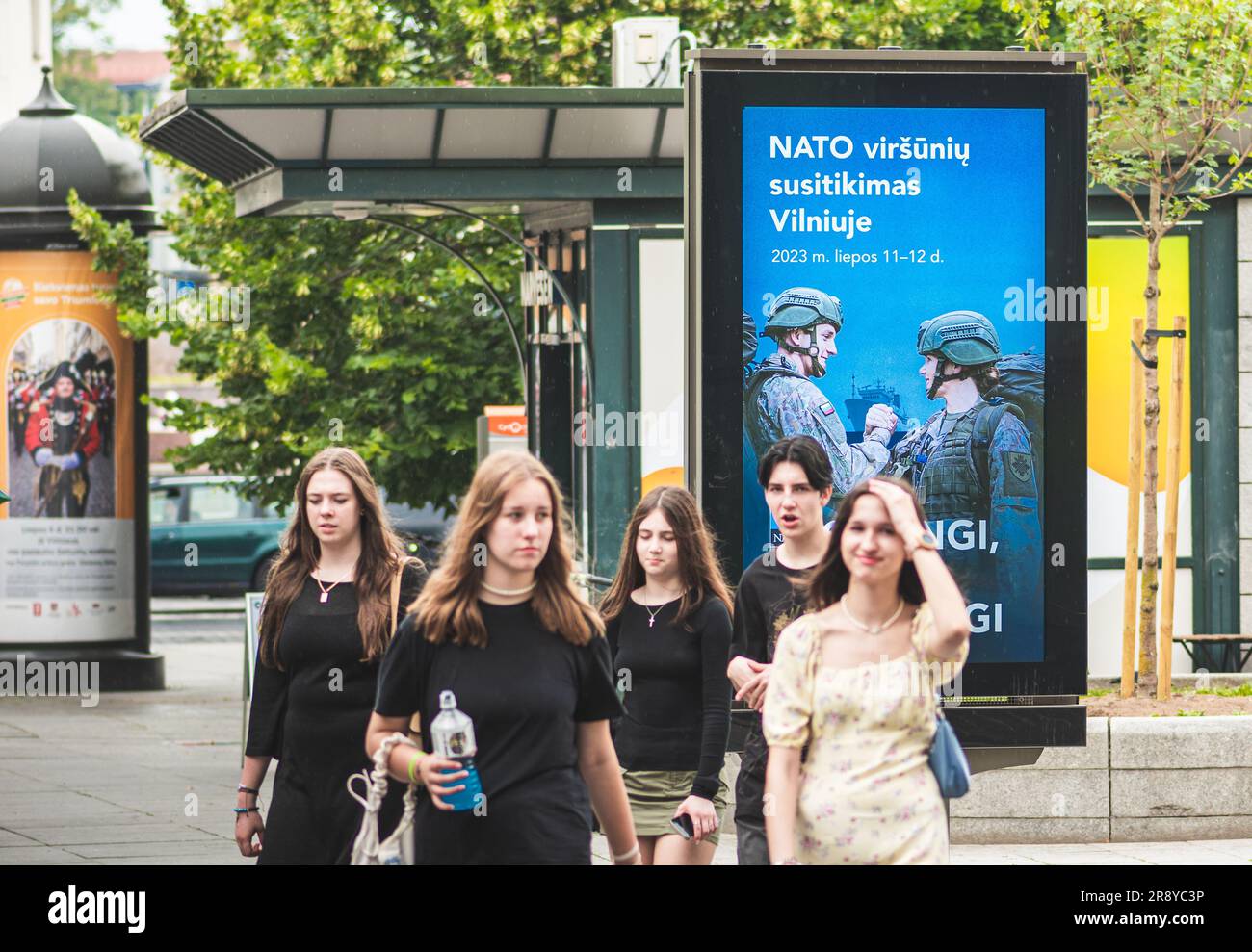 Advertising banner informing about the upcoming Nato summit 2023 in the ...