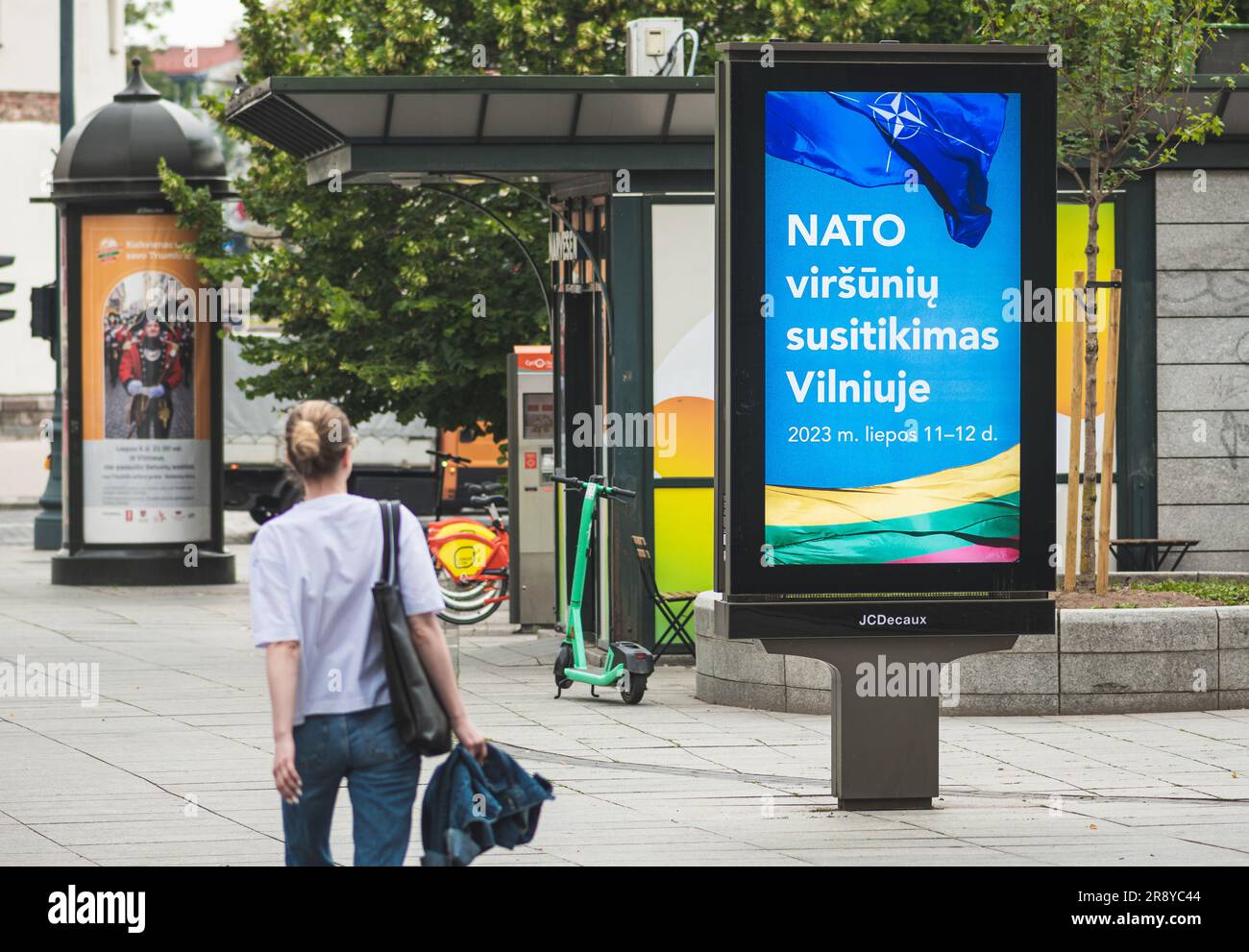 Advertising banner informing about the upcoming Nato summit 2023 in the ...