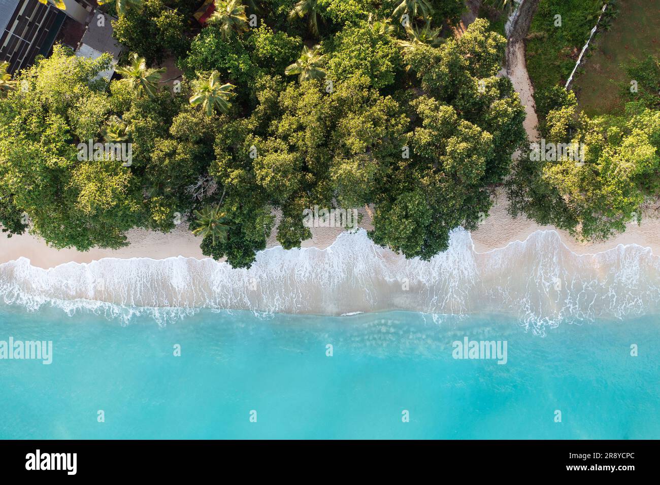 Aerial View Of Tropical Beach Stock Photo - Alamy