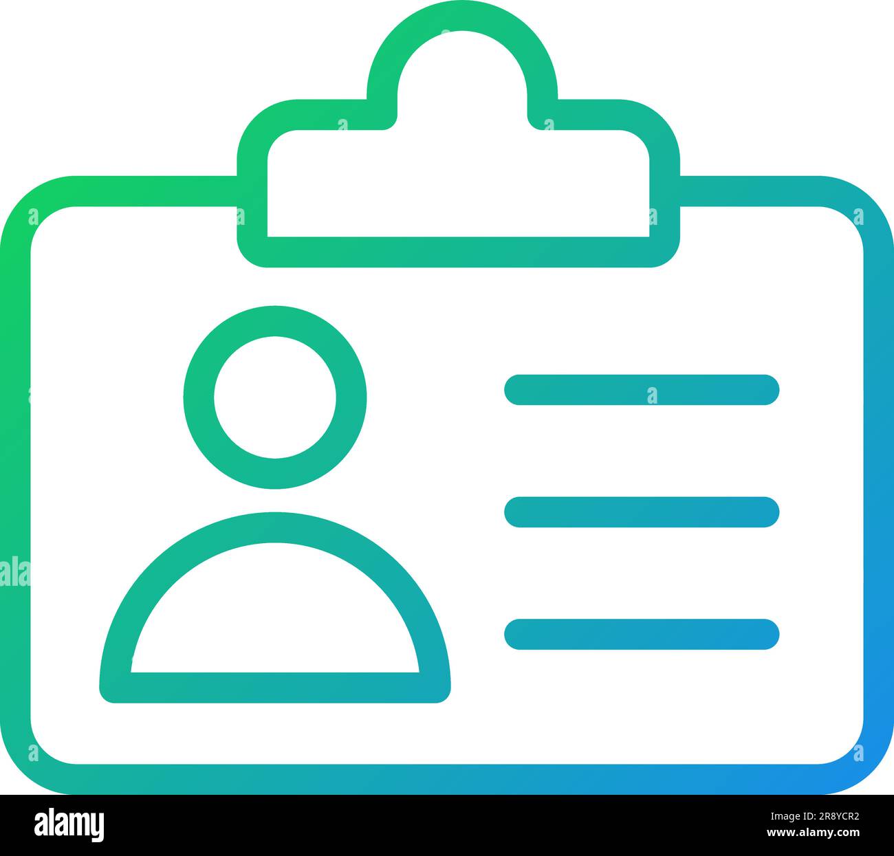 Employee badge pixel perfect gradient linear vector icon Stock Vector ...