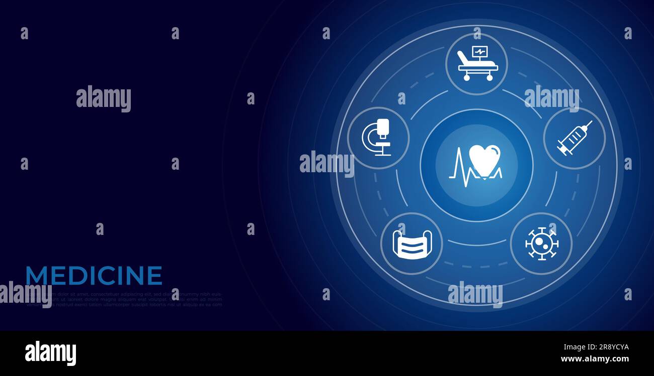 Concept healthcare connected icons Stock Vector Images - Alamy